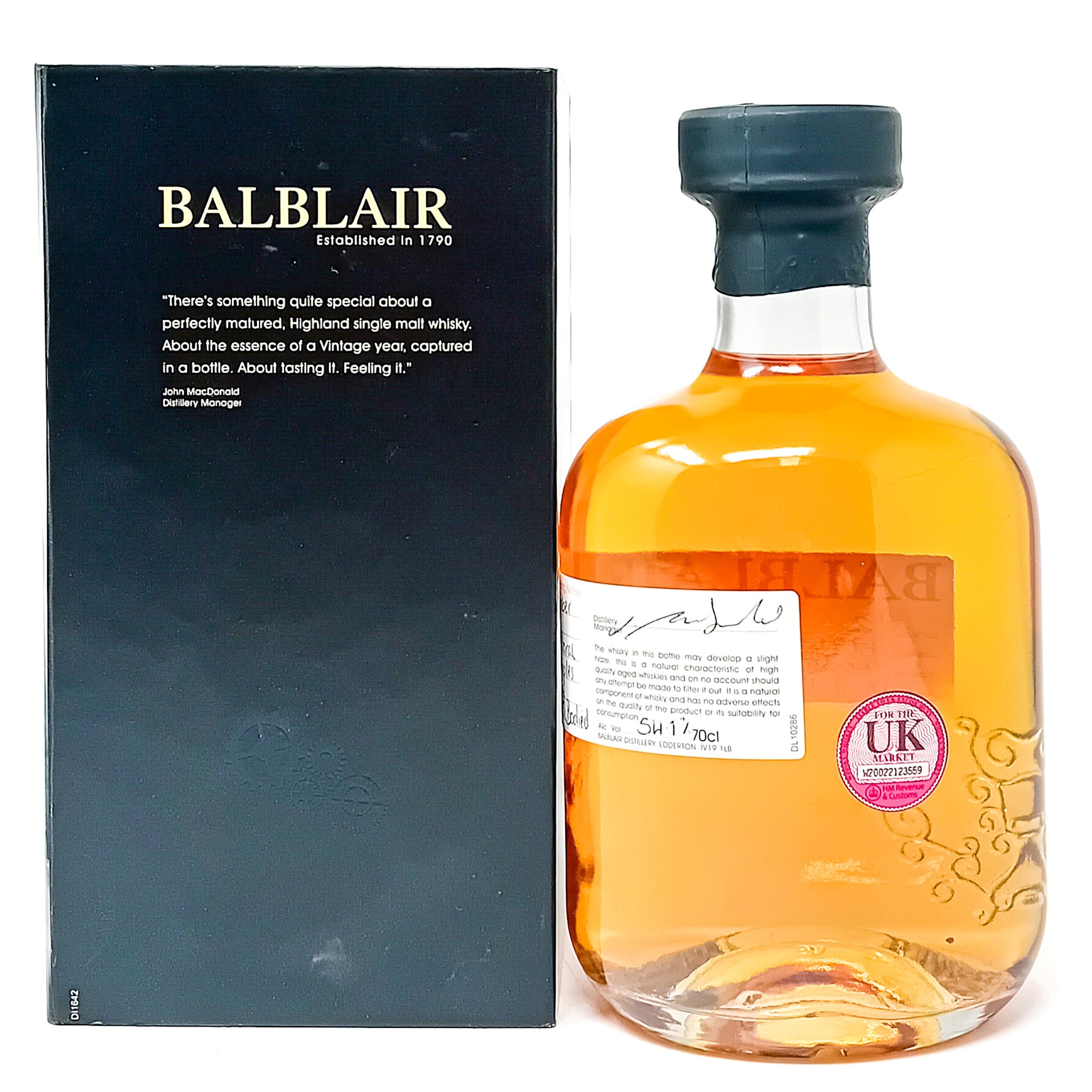 Balblair 2004 Hand Filled Cask No. 4035 Single Malt Scotch Whisky, 70c