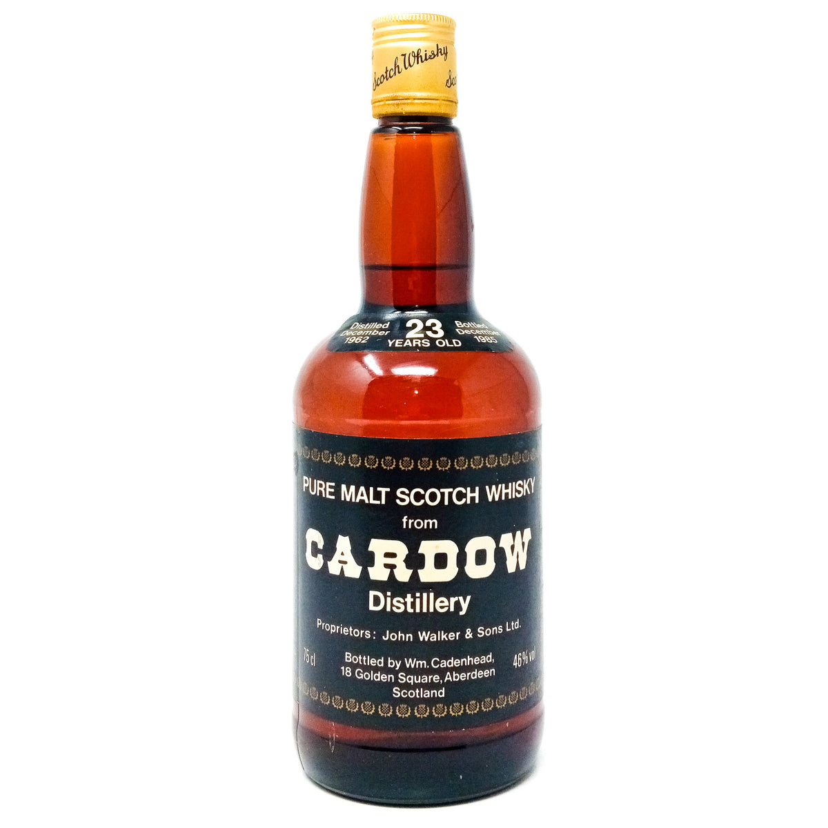 Cardow (Cardhu) 1962 23 Year Old Cadenhead's Single Malt Scotch Whisky