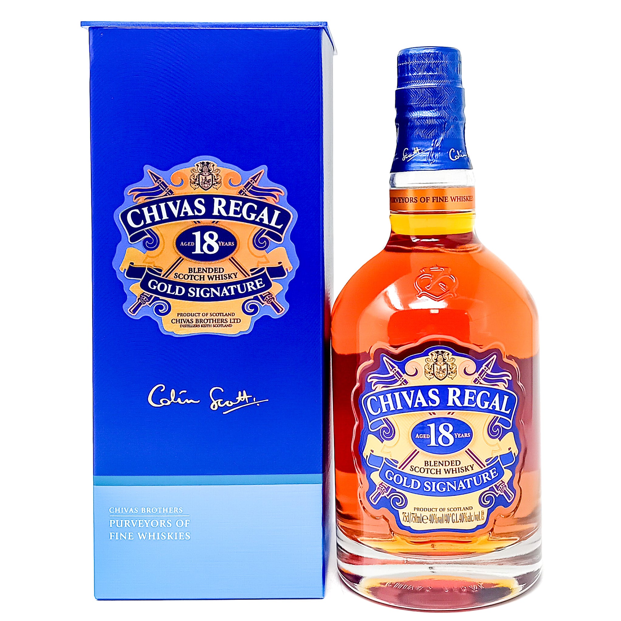 Chivas Regal 18 Year Old Gold Signature Blended Scotch Whisky, 75cl, 4