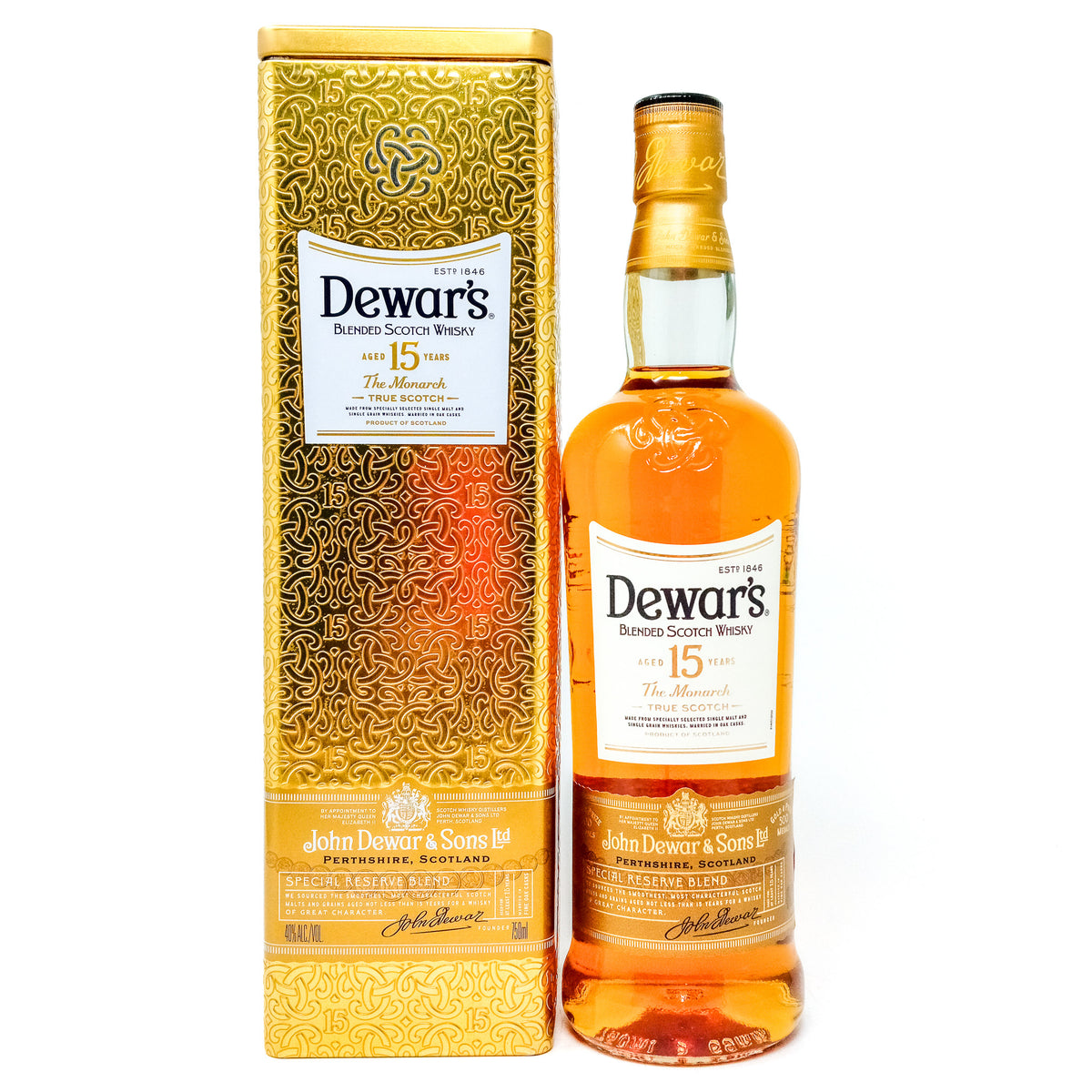 Dewar's 15 Year Old The Monarch Blended Scotch Whisky, 75cl, 40% ABV