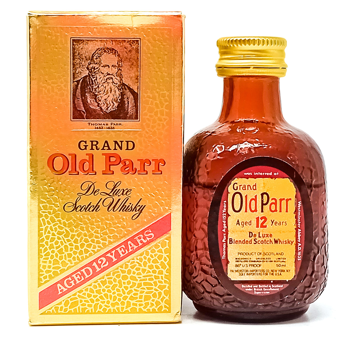 Grand Old Parr 12 Year Old De Luxe Blended Scotch Whisky, Miniature, 5