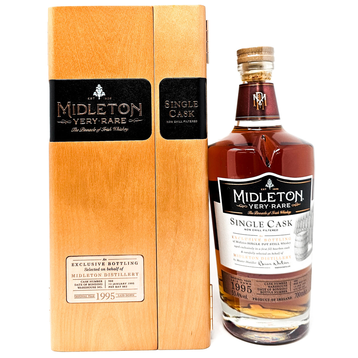 Midleton 1995 Single Bourbon Cask #980 Single Cask Irish Whiskey, 70cl