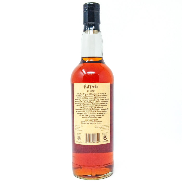 Poit Dhubh 21 Year Old Blended Malt Whisky 70cl, 43% ABV