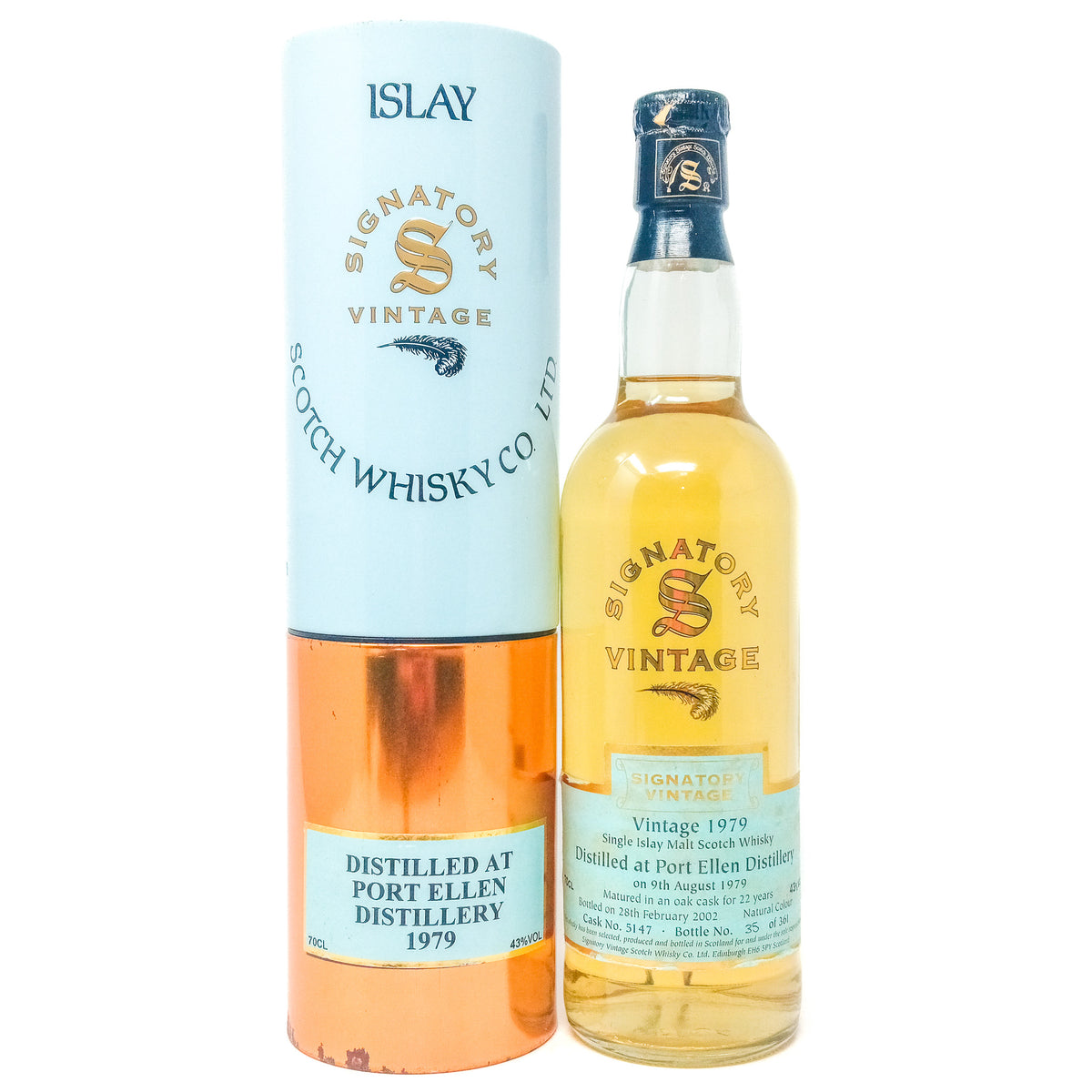 Port Ellen 1979 22 Year Old Signatory Vintage Cask no. 5147 Single Mal