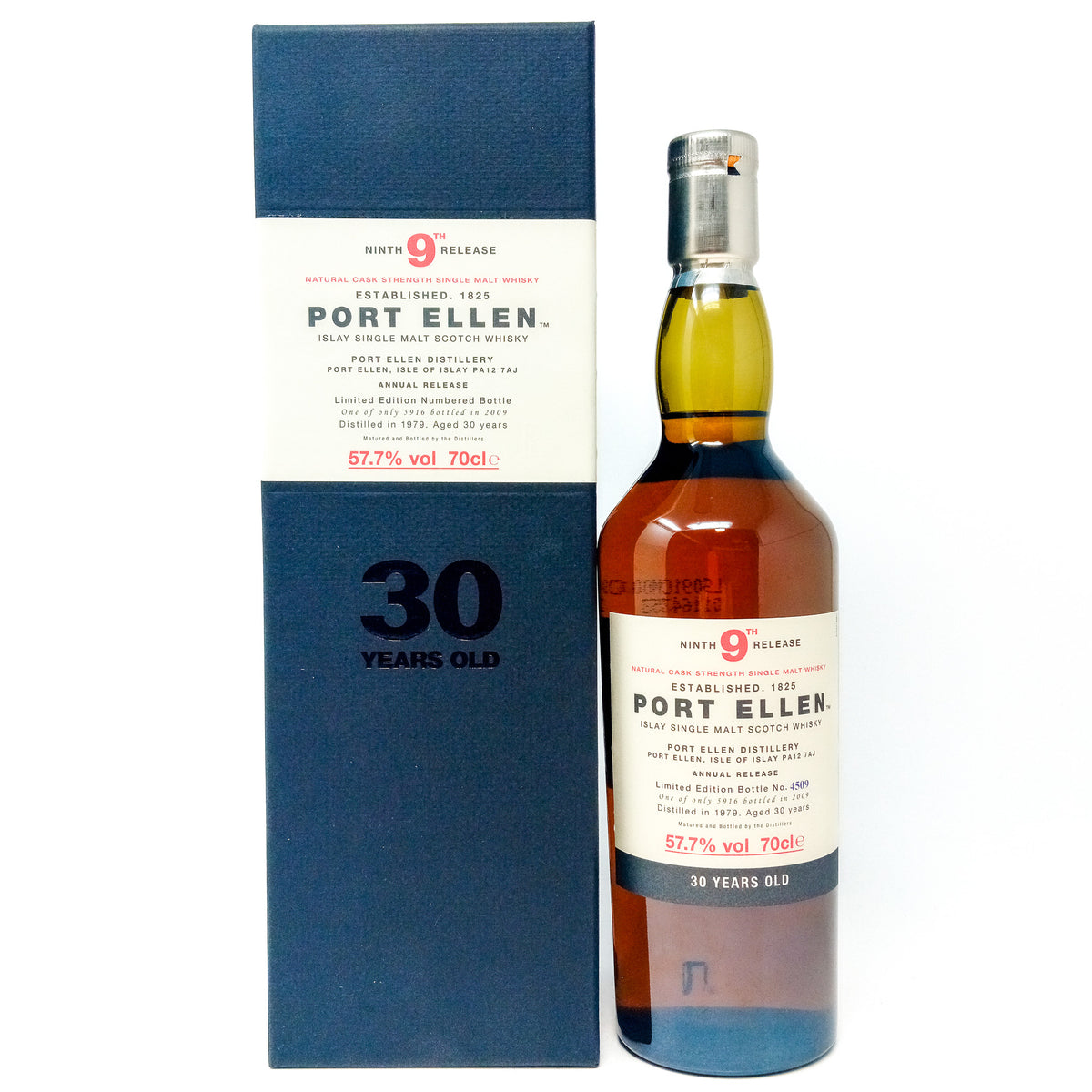 Port Ellen 1979 30 Year Old 9th Release Single Malt Scotch Whisky, 70c