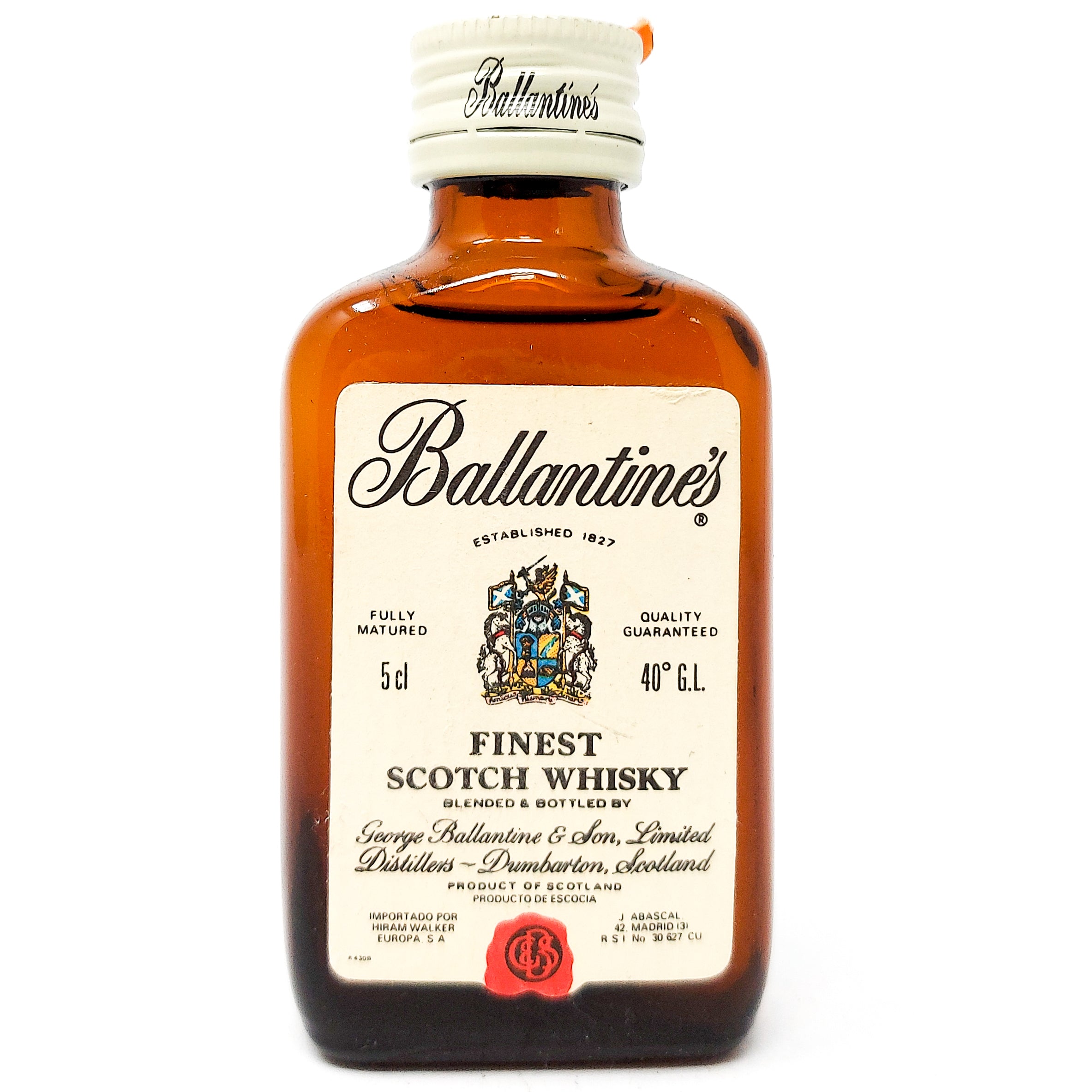 Ballantine's Blended Scotch Whisky, Miniature, 5cl, 40% ABV — Old and ...