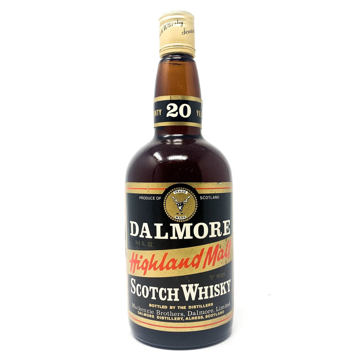 Dalmore 20 Year Old 1960s Highland Malt Scotch Whisky, 26 2/3 fl. ozs.