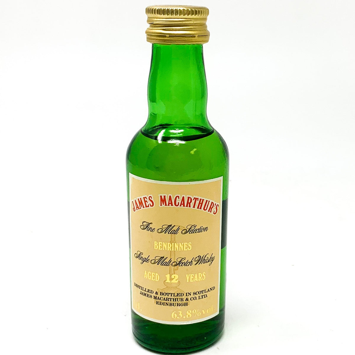 James Macarthur's 'Benrinnes' 12 Year Old Scotch Whisky, Miniature, 5c